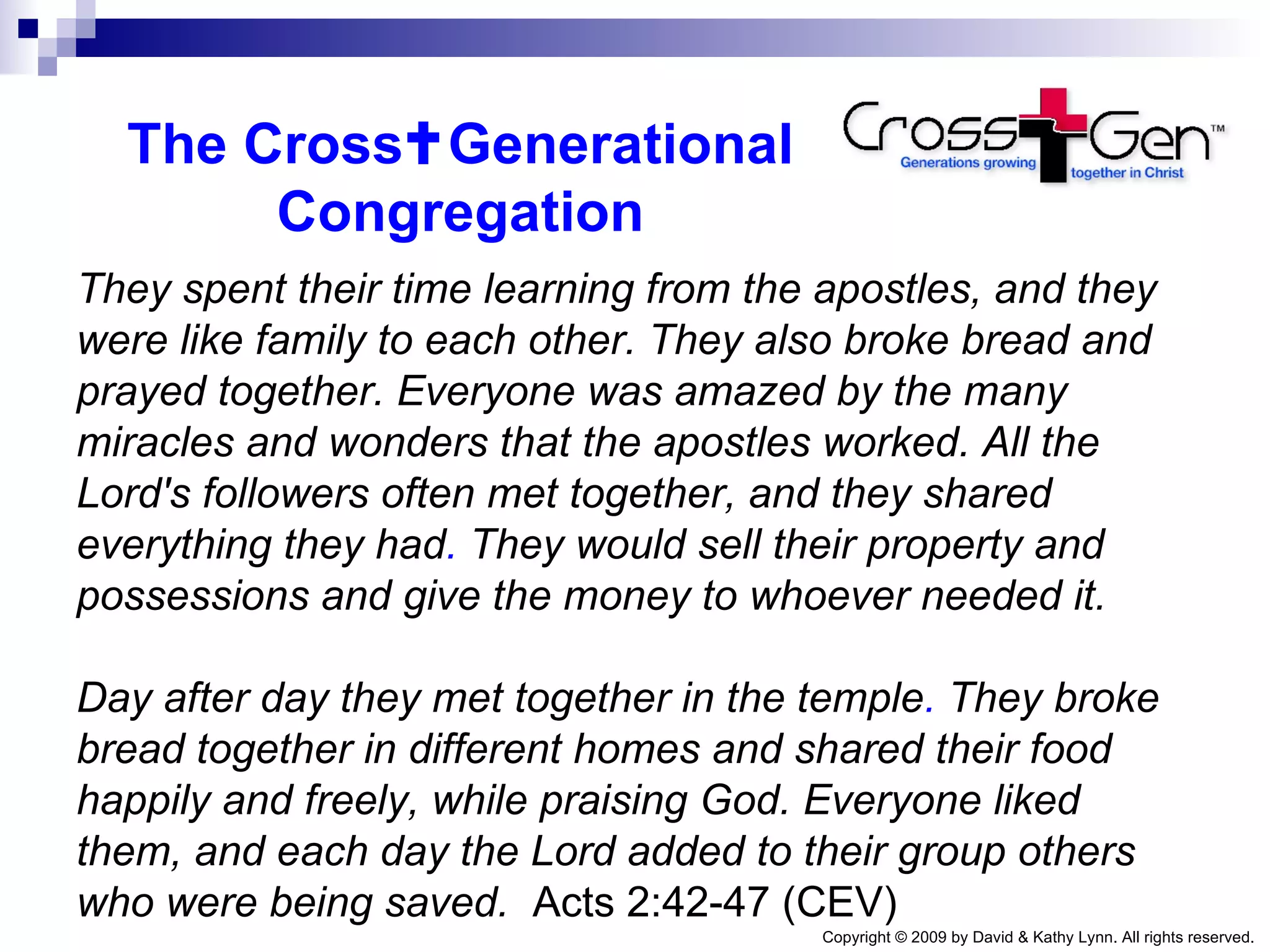 Great cross+generational activities for great ministry | PPT