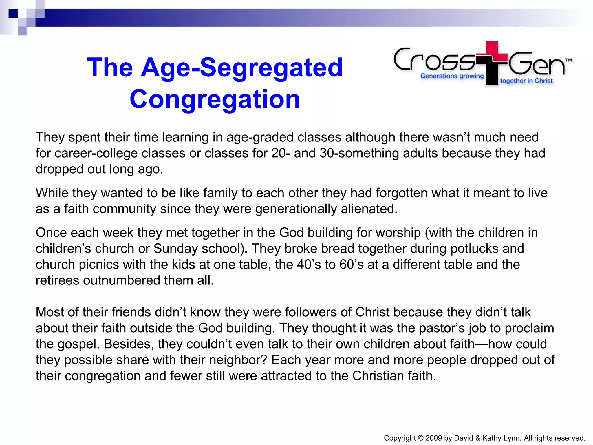 Great cross+generational activities for great ministry | PPT