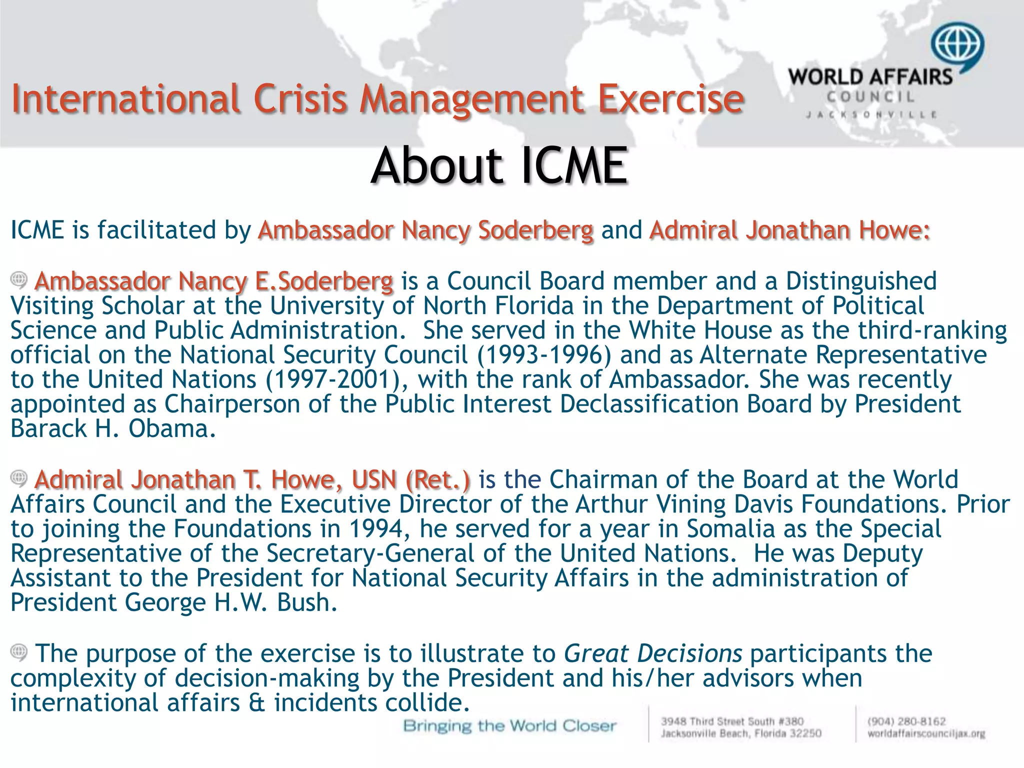 International Crisis Management Exercise | PPT