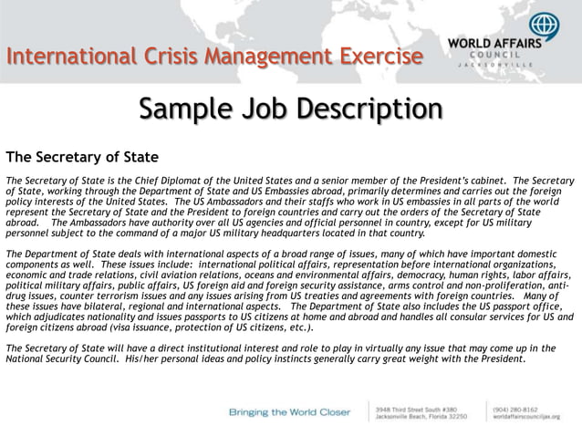 International Crisis Management Exercise | PPT