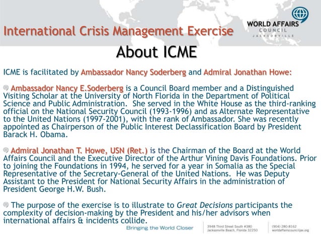 International Crisis Management Exercise | PPT