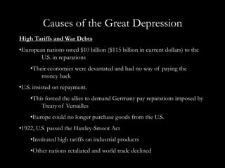 Major Causes Of The Great Depression