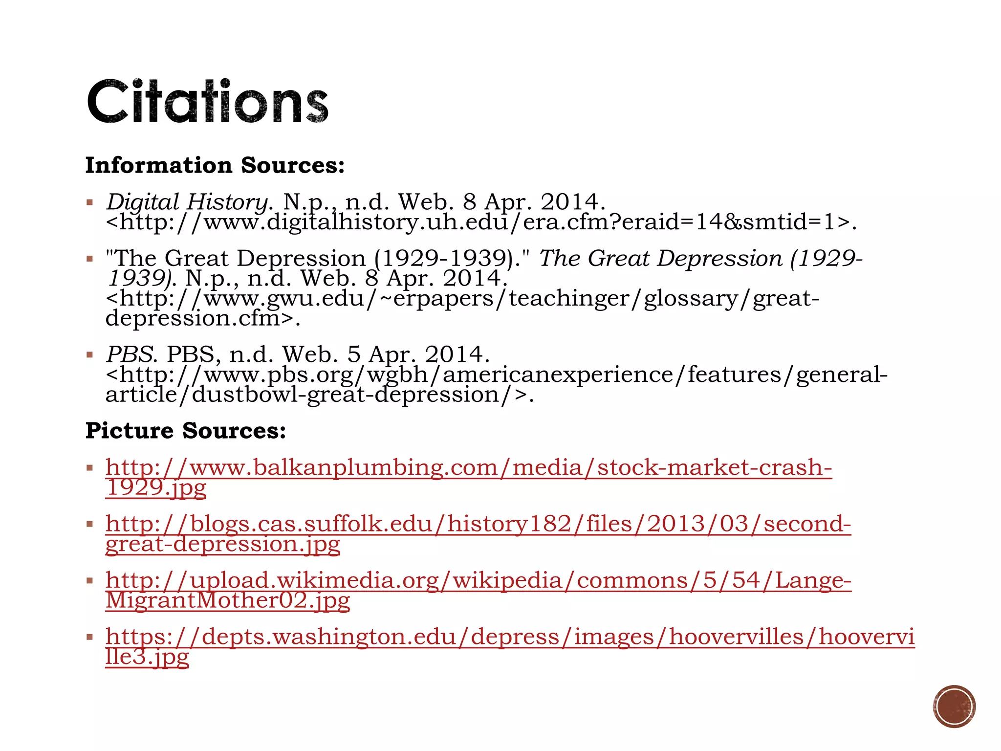The Great depression | PPT