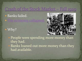 Great depression - A Summary for Kids | PPTX