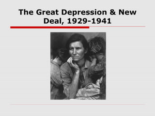 Greatdepression and New Deal | PPT