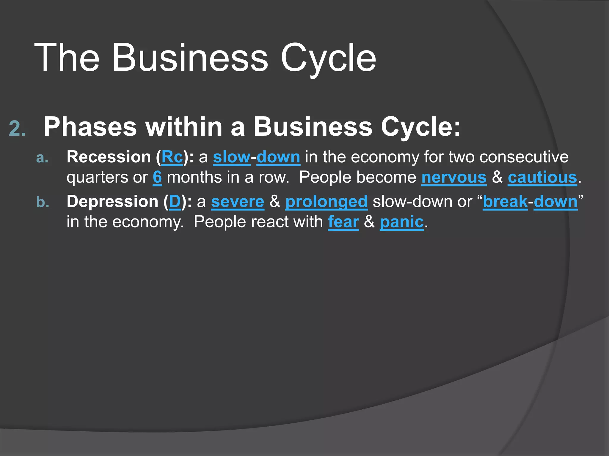 Great Depression Business Cycle Notes | PPT