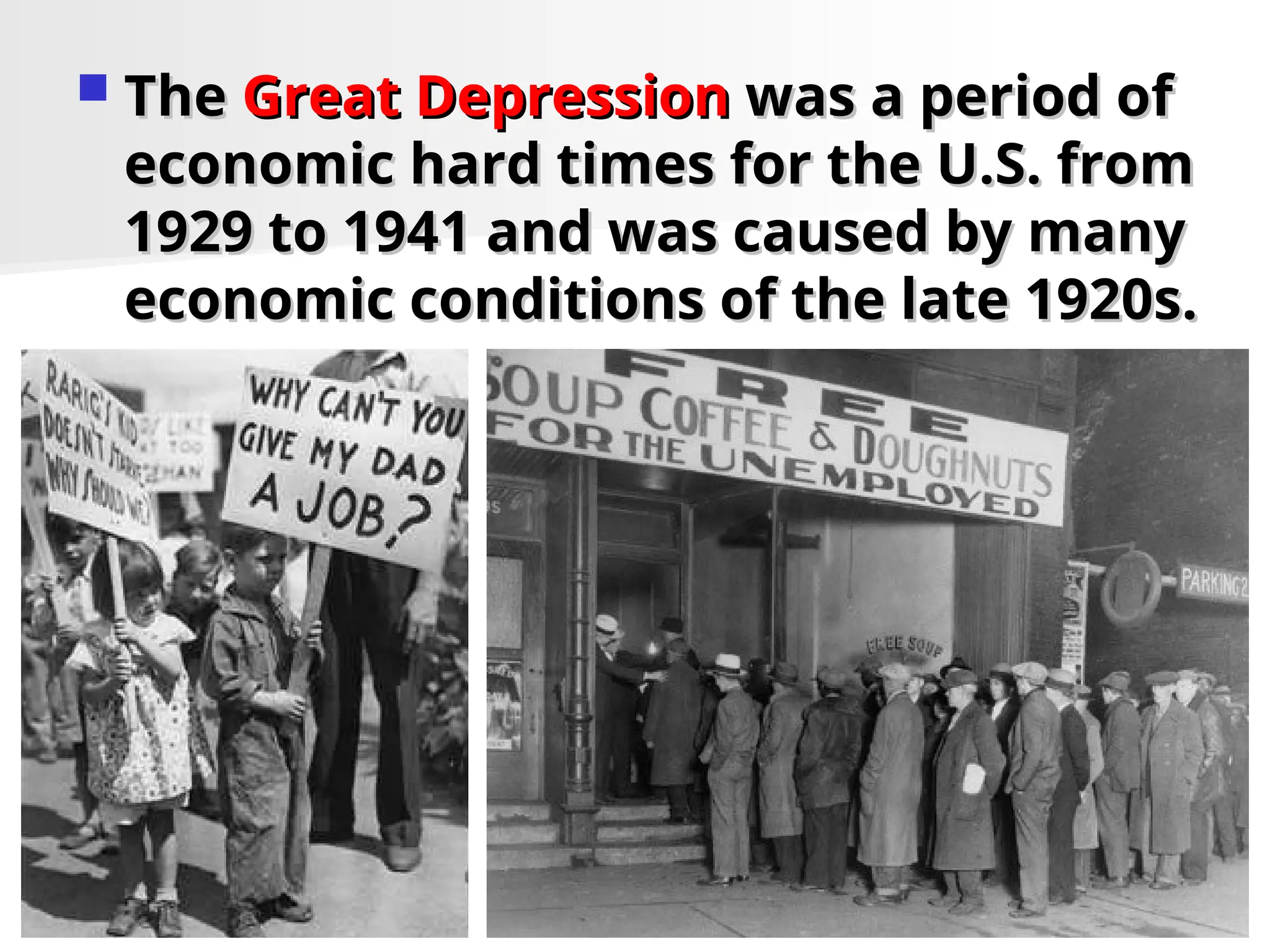 Causes of The Great Depression in The United States | PPT