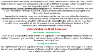 Great Depression Fashion Farmers For Kids Girls.pptx