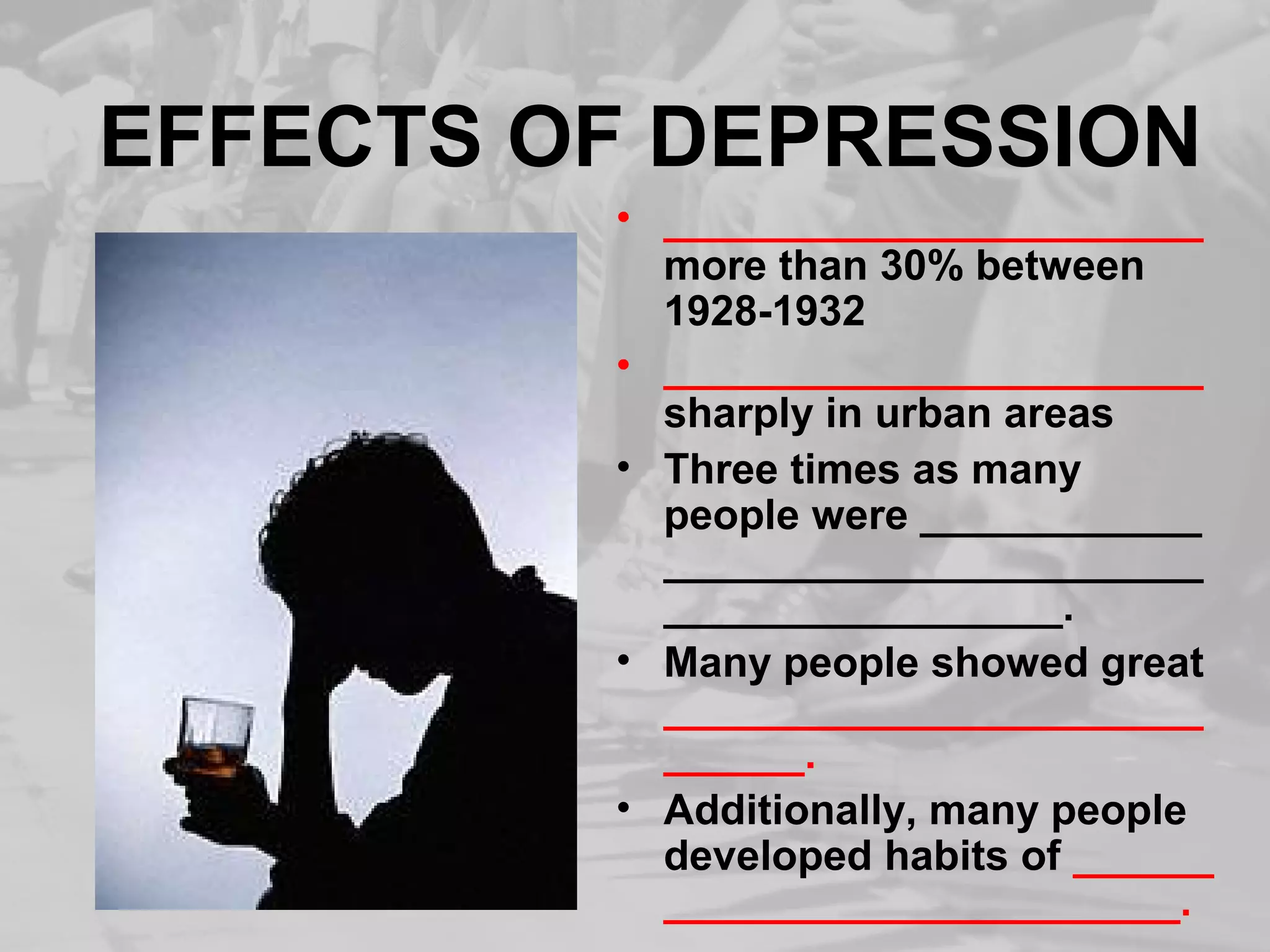 Great depression fill in the blank | PPT