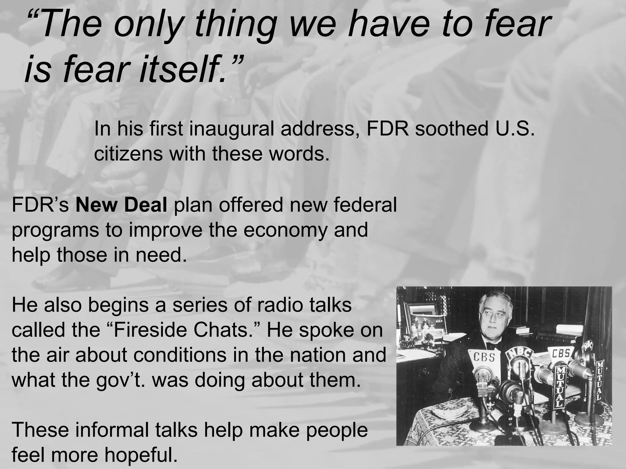 Great depression gov't response | PPT