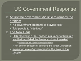 Great depression on a world scale | PPTX