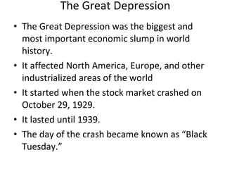 Great depression power point revised | PPT