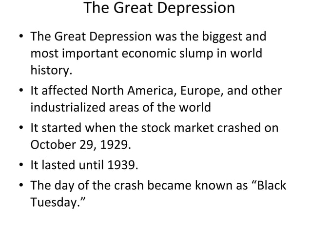 Great depression power point revised | PPT