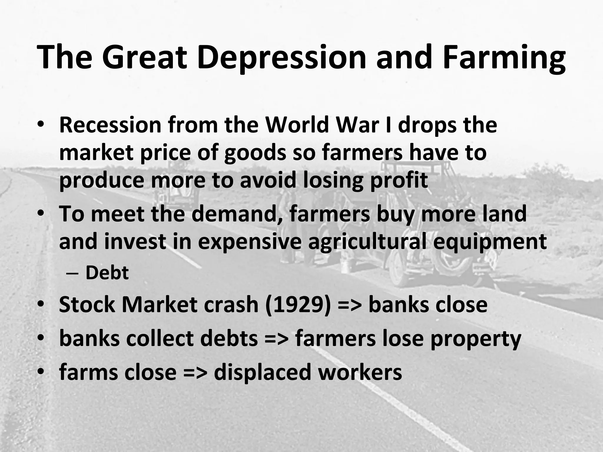 Great depression ppt | PPT | Agriculture | Industries