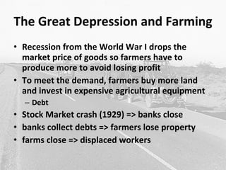 Great depression ppt | PPT | Agriculture | Industries