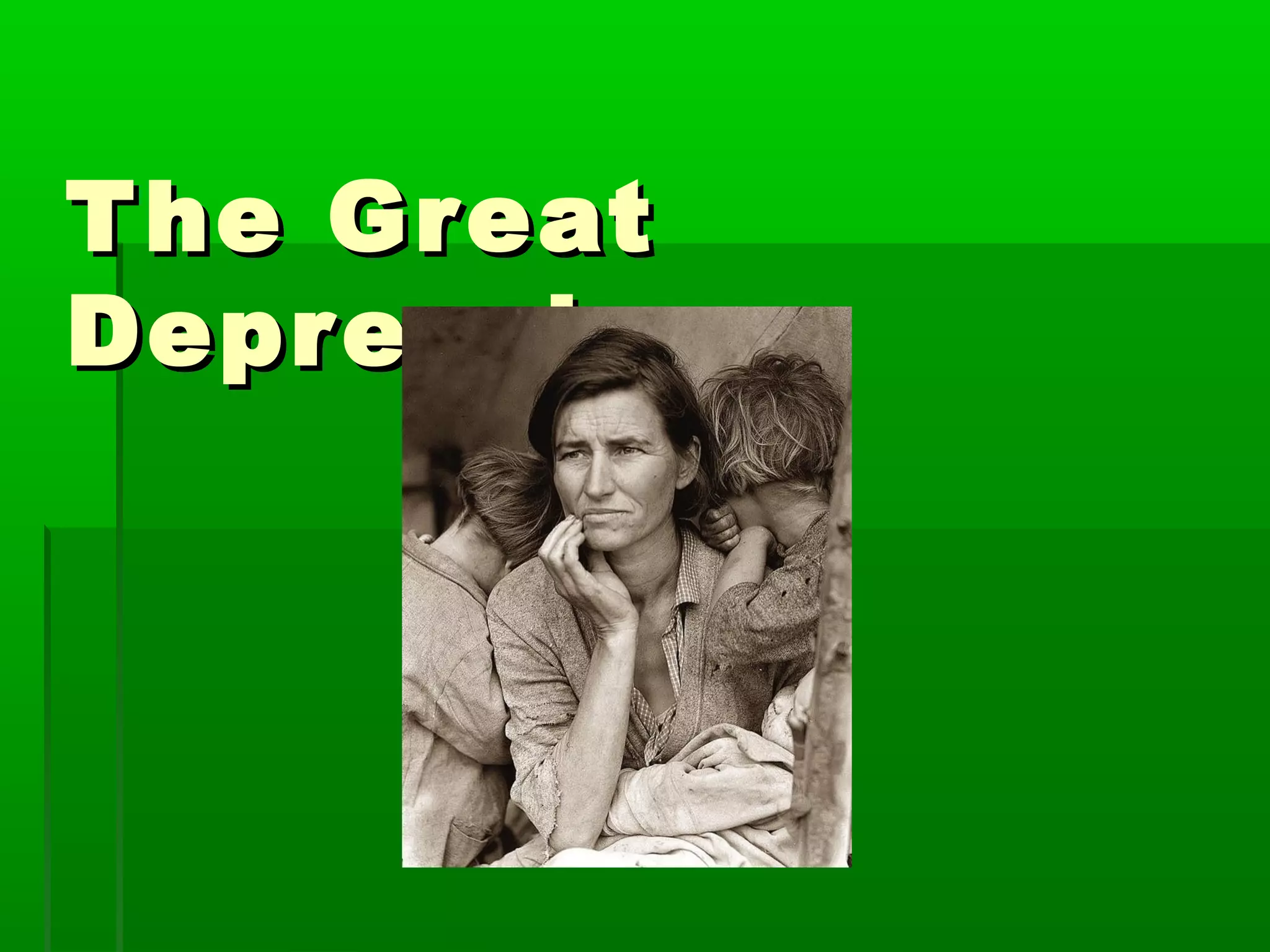 Great depression ppt presentation | PPT