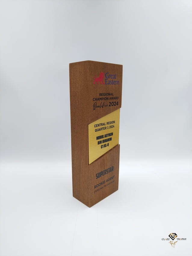 Great Eastern Custom Wooden Regional Champion Award at Clazz Trophy ...