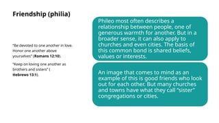 Greater Love & 4 types of Love IN THE BIBLE | PPTX