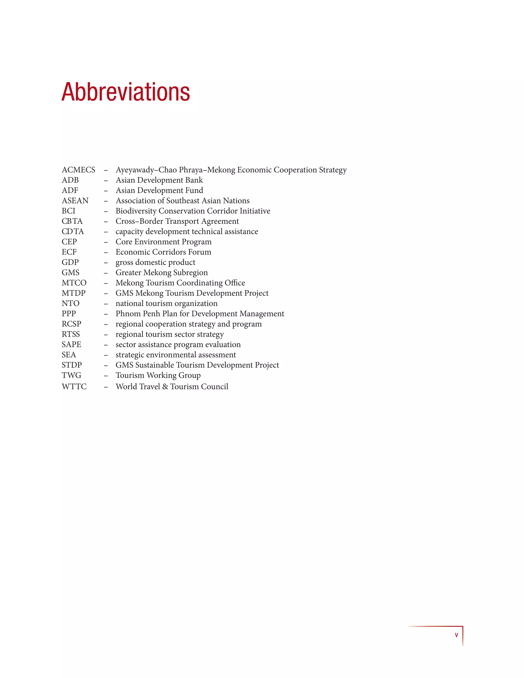 Greater Mekong Subregion Tourism Sector Assessment, Strategy, and Road ...