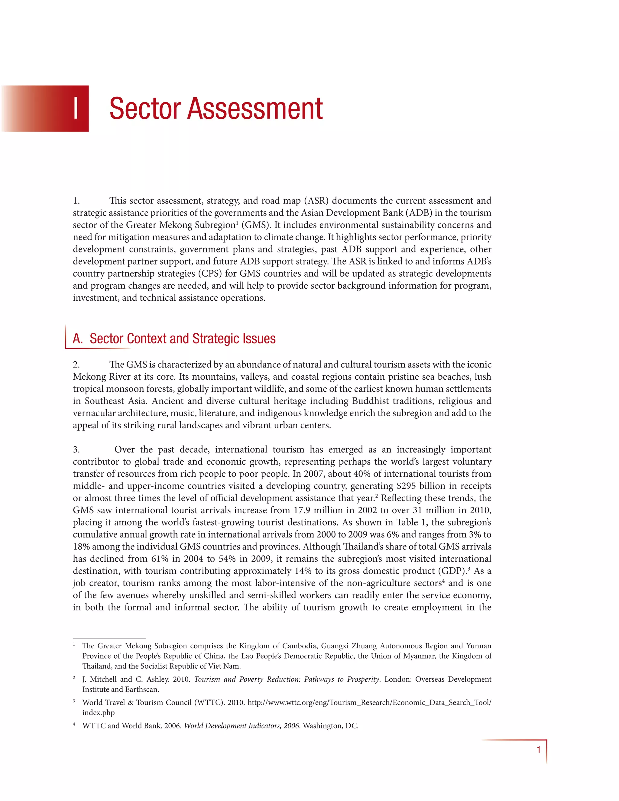 Greater Mekong Subregion Tourism Sector Assessment, Strategy, and Road ...