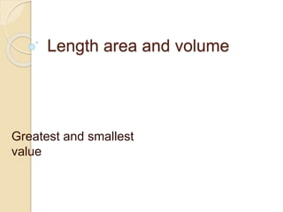 Greatest and smallest value 1 copy | PPT
