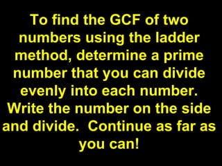 Greatest Common Factor | PPTX