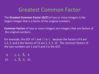Greatest common factor | PPT
