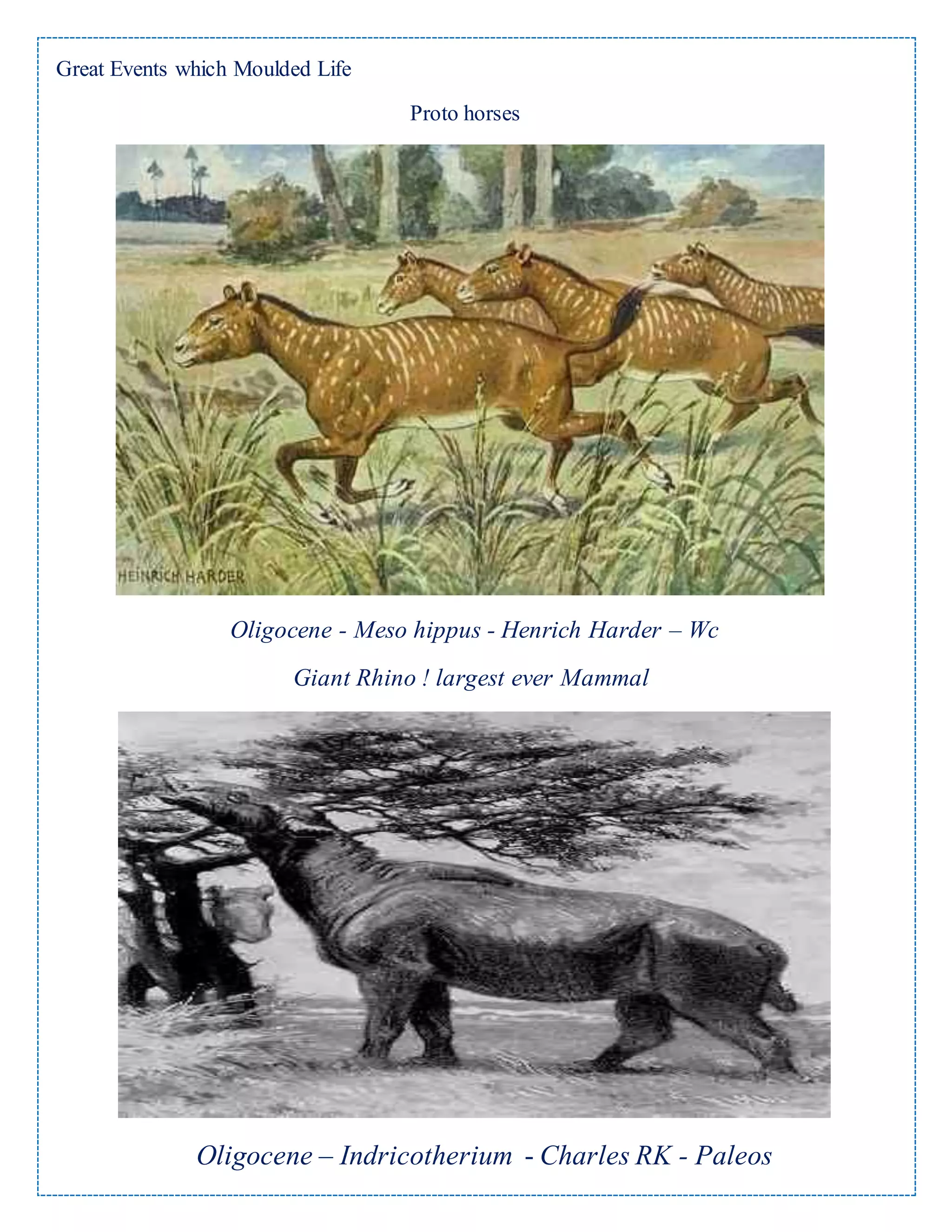Great events which moulded life tertiary period paleogene -pictures ...