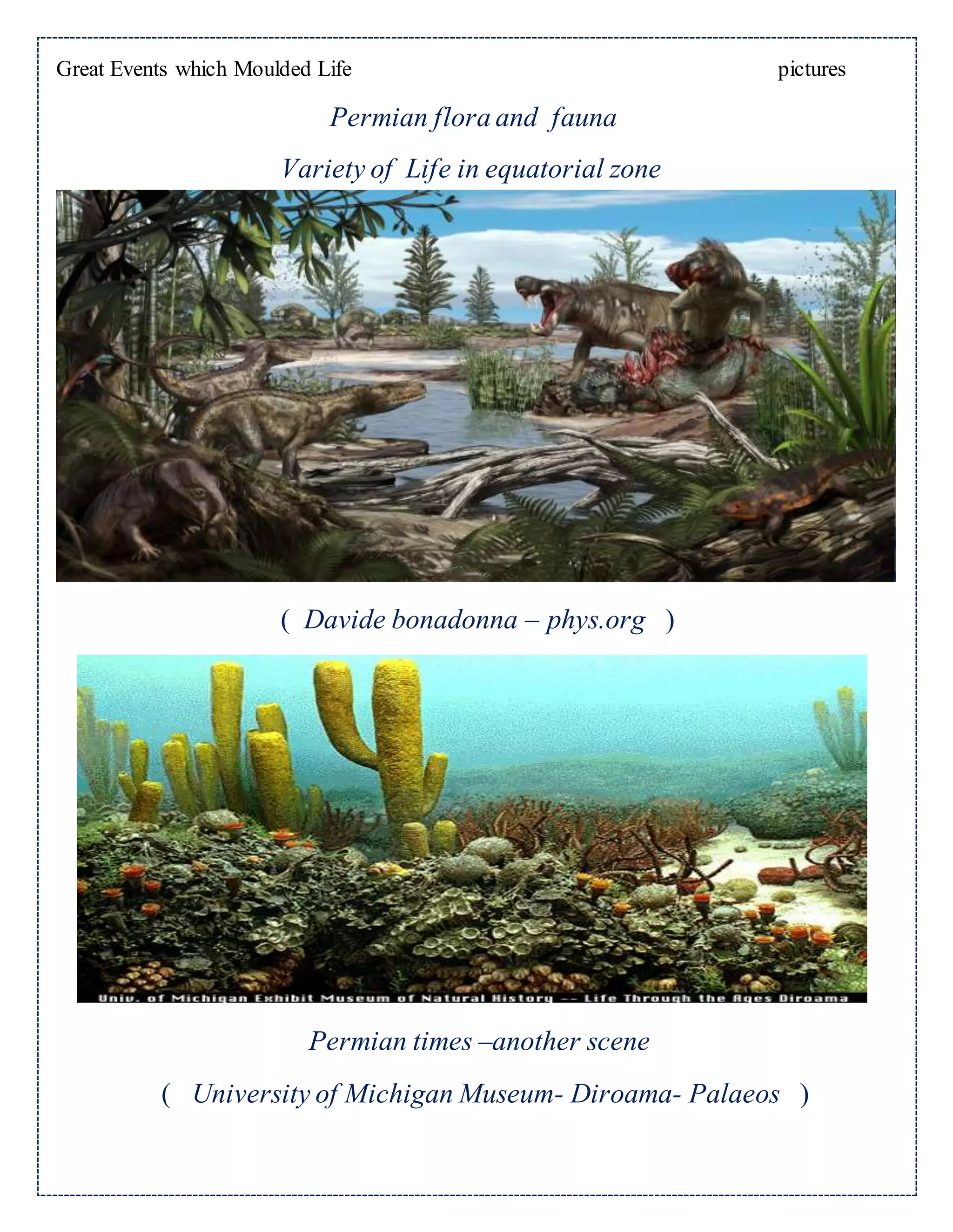 Great eventswhich moulded life permian period pictures | PDF