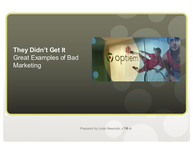 Great Examples Bad Marketing | PPT | Internet | Computing