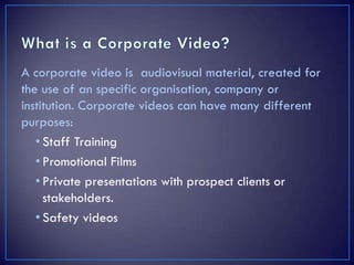 Great examples of corporate videos | PPT