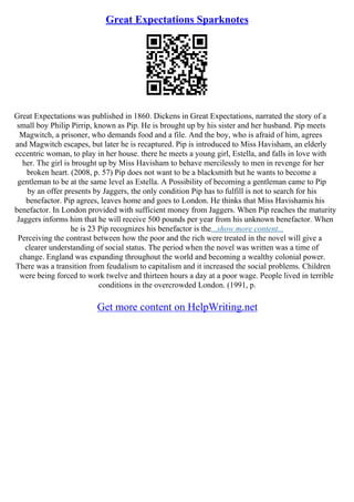 Great Expectations Book Review Essay | PDF