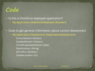 Advanced ClickOnce Deployment Techniques by Suthep S - GreatFriends.Biz | Operating Systems ...