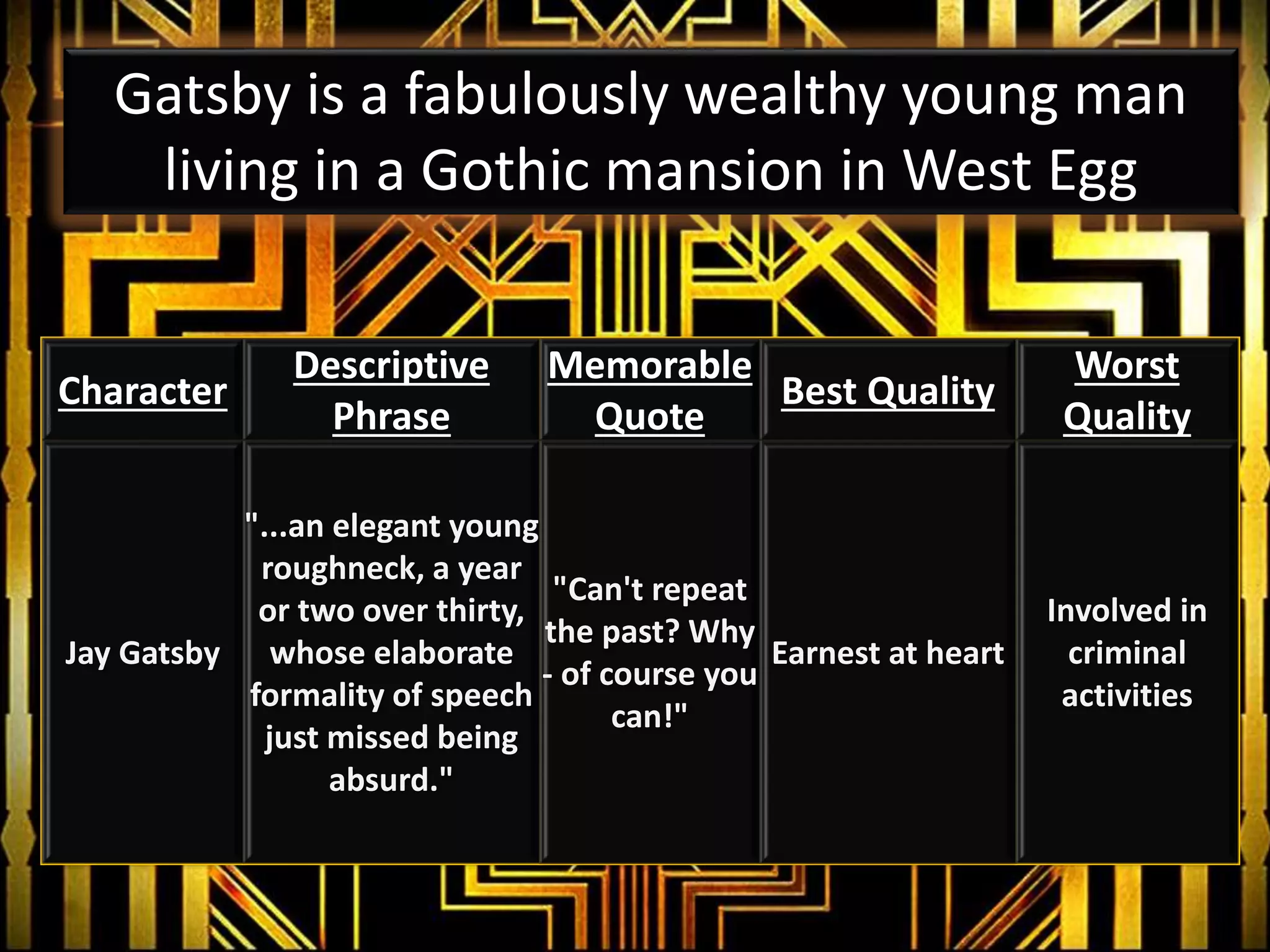 Great Gatsby: Introduction | PPT