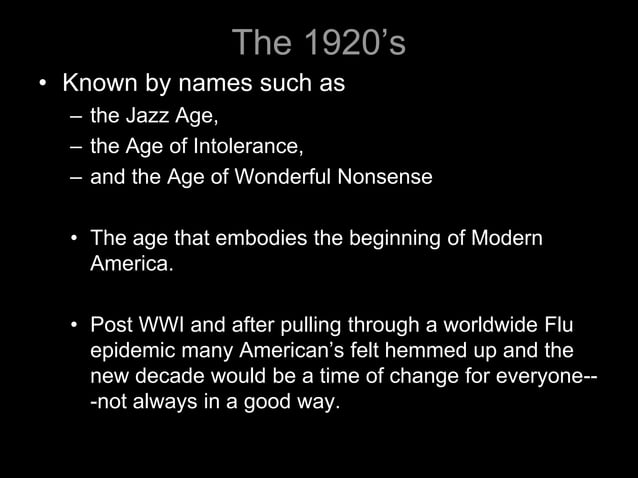 Gatsby and the Roaring Twenties PowerPoint | PPT