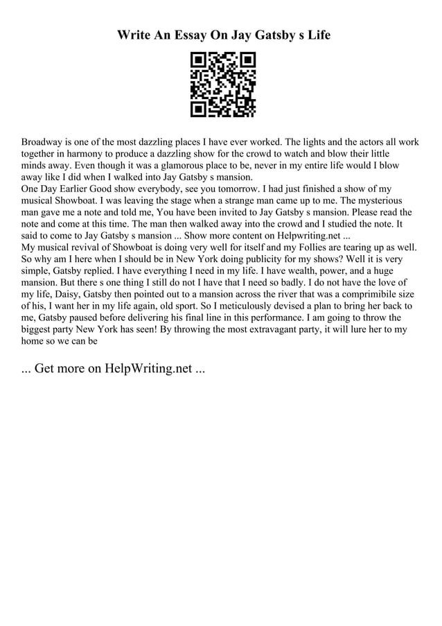 Great Gatsby Essay Prompts Ap | PDF