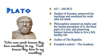 Presentation on the great Greeks thinkers during the Classical Era. | PPT