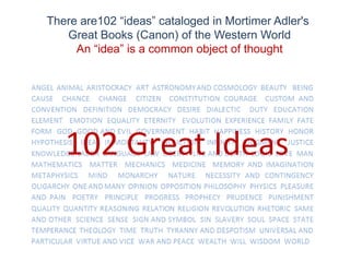 Great ideas comprise the great books | PPTX