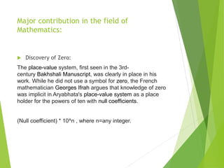 Great indian mathematician | PPTX