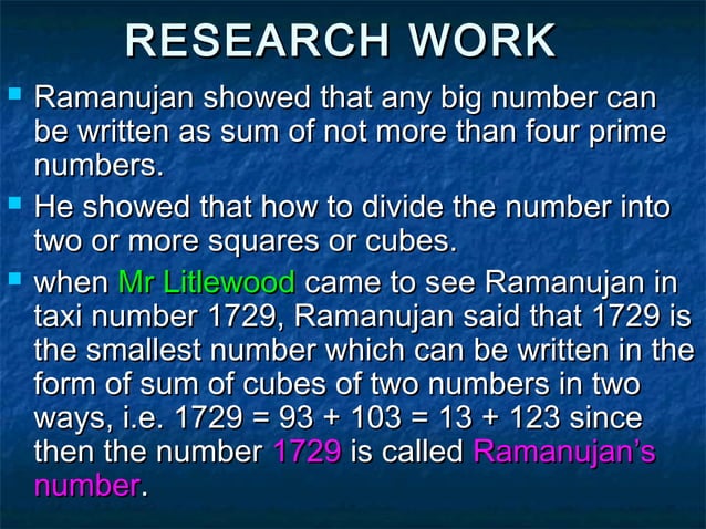 Great indian mathmatician -srinivasan ramanujan | PPT