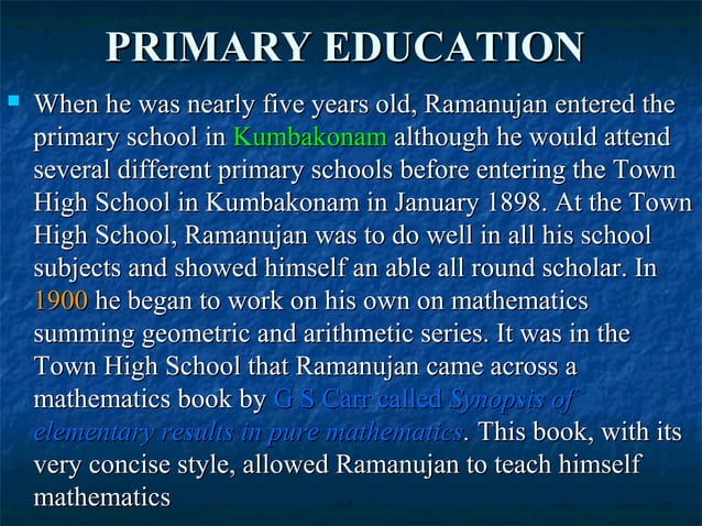 Great indian mathmatician -srinivasan ramanujan | PPT