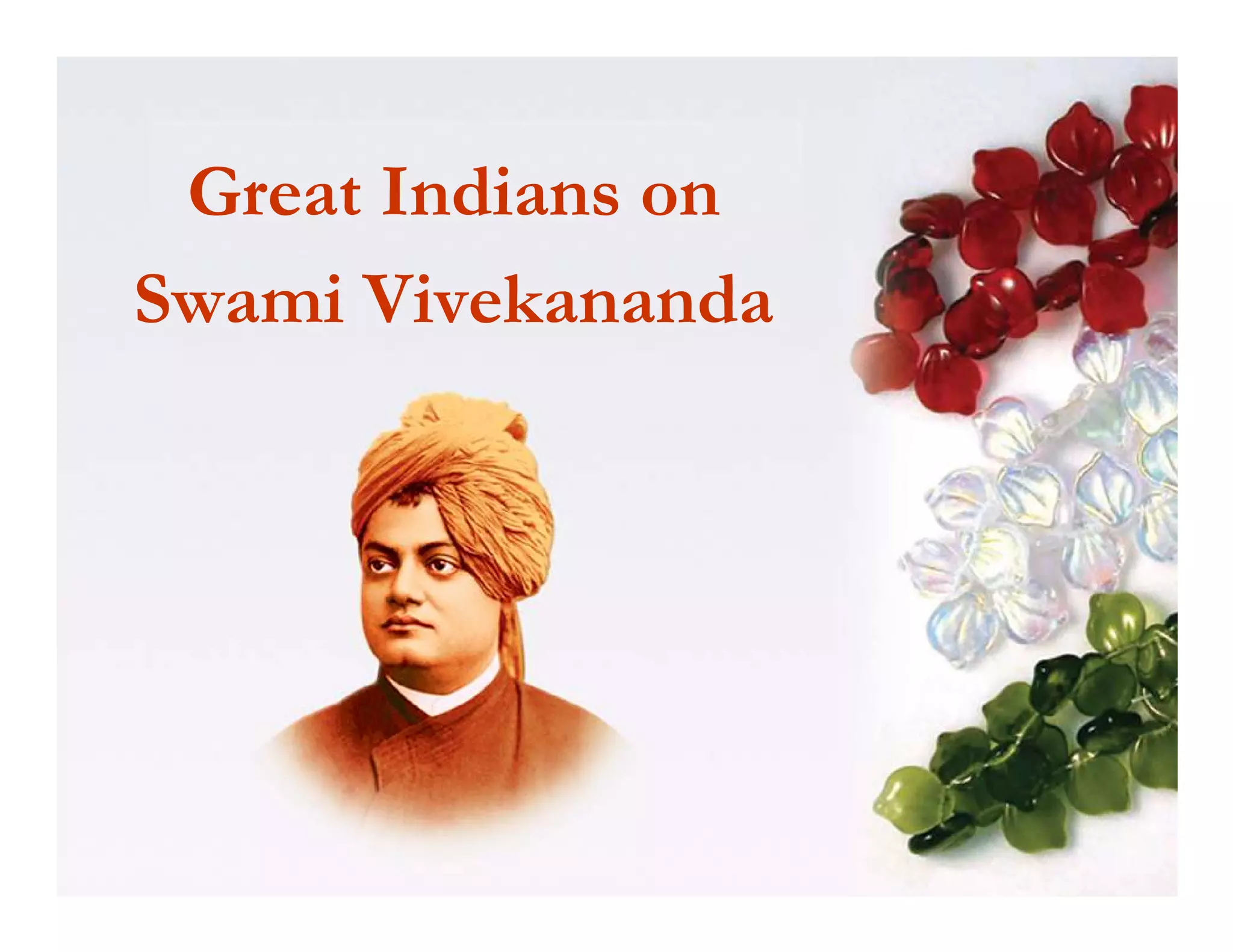 Great indian personalities thoughtrs on swami vivekananda | PPT