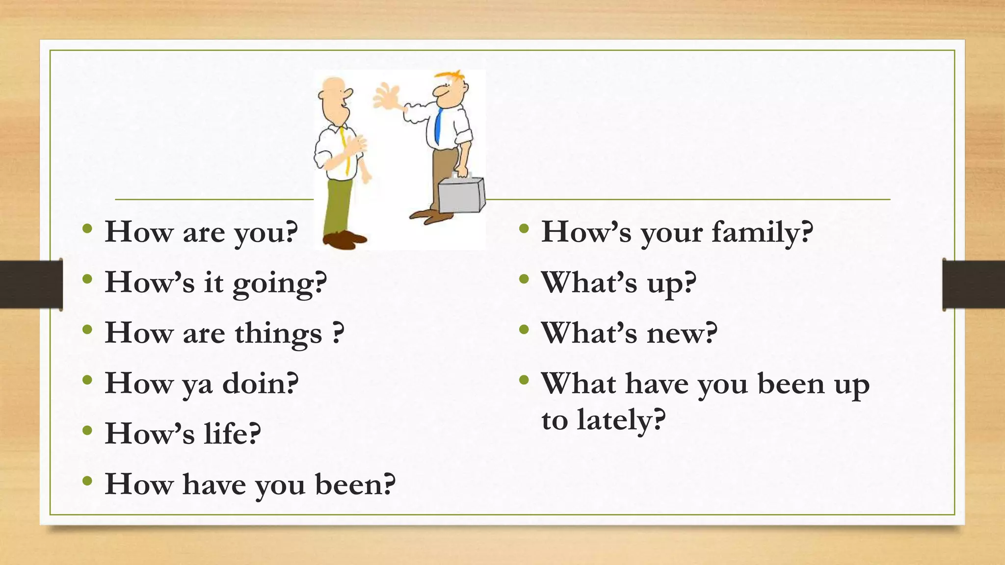 Greeting In English Pptx