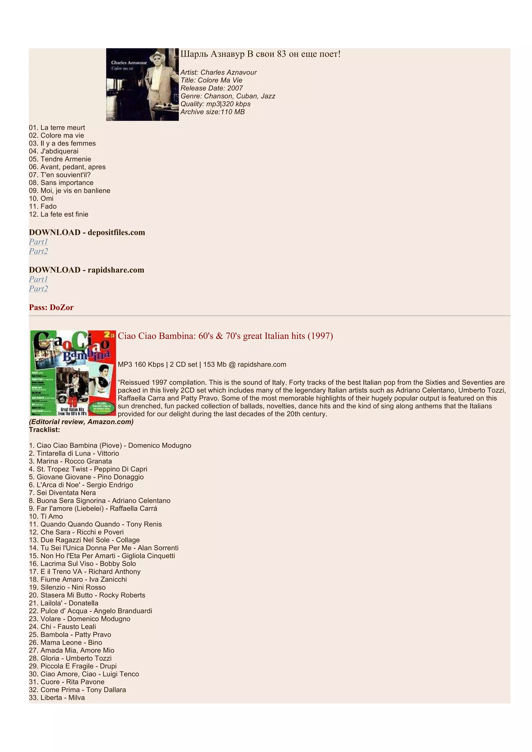 Great italian hits | PDF