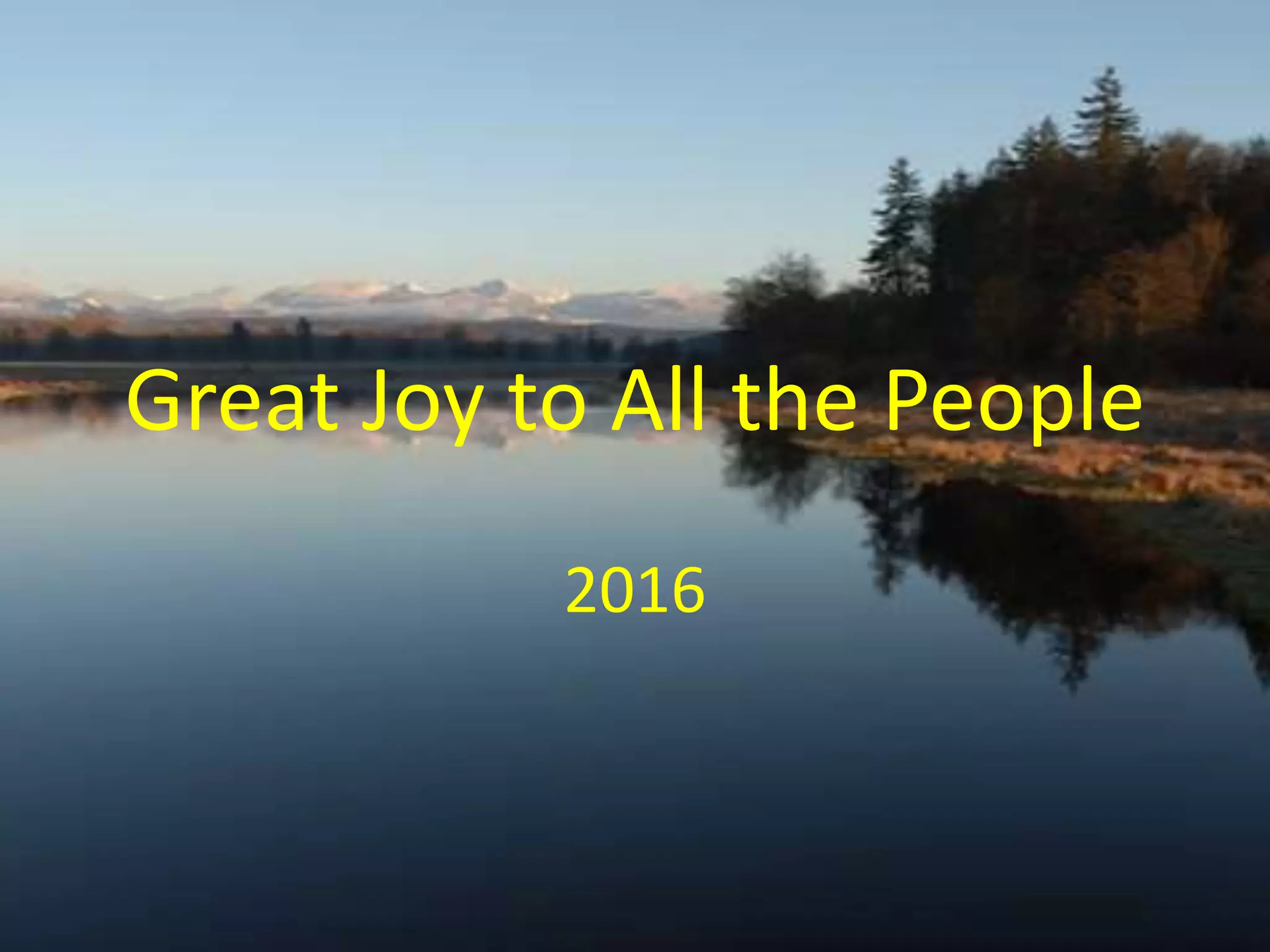 Great joy for all the people | PPT
