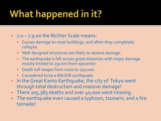 Great kanto earthquake matthew b | PPTX