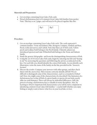 Biology - Great Lake Fish Key Lab | DOC