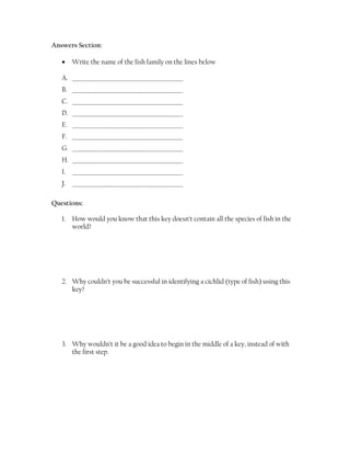 Biology - Great Lake Fish Key Lab | DOC