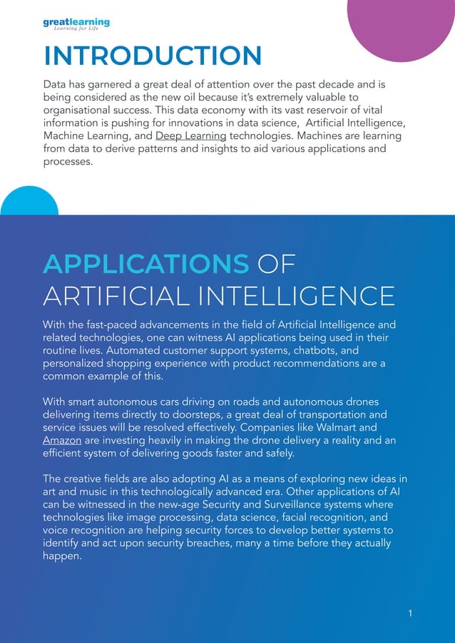 Great Learning - Artificial Intelligence | PDF