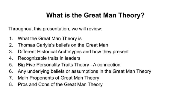 Great Man Leadership Theory .pdf | Science